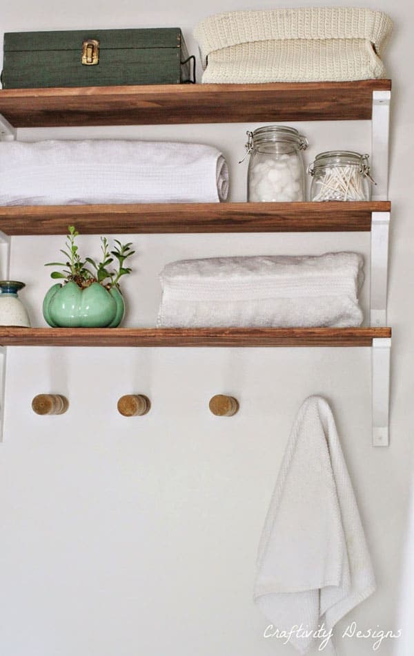 Bathroom Shelf Ideas: 15 Clever DIY Bathroom Shelves for Bathroom ...