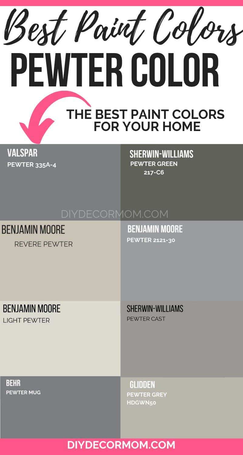 Pewter Color Paints: The Best Pewter Colors Compared - DIY Decor Mom