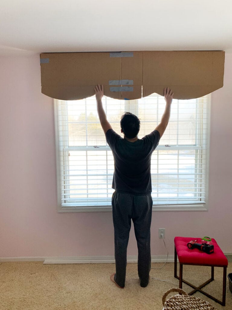 DIY Cornice Board: Fabric Covered Cornice Box Tutorial - DIY Decor Mom